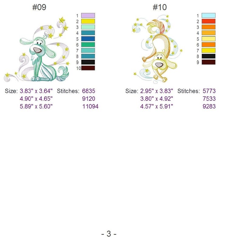 Elegant Dogs Machine Embroidery Designs Instant Download 4x4 - Etsy