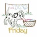 Days of the Week Dalmatian Machine Embroidery Designs Pack Instant ...