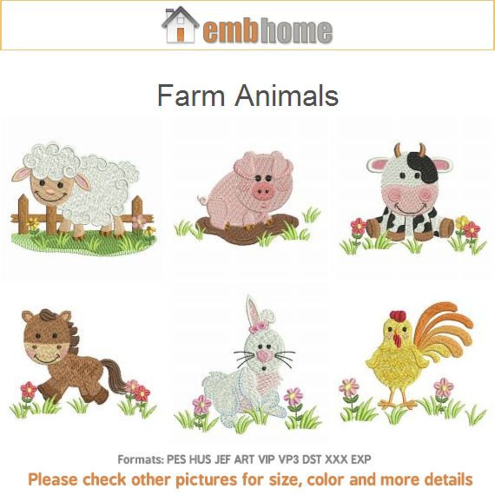 Farm Animals Baby Quilt Machine Embroidery Designs Pack - Etsy