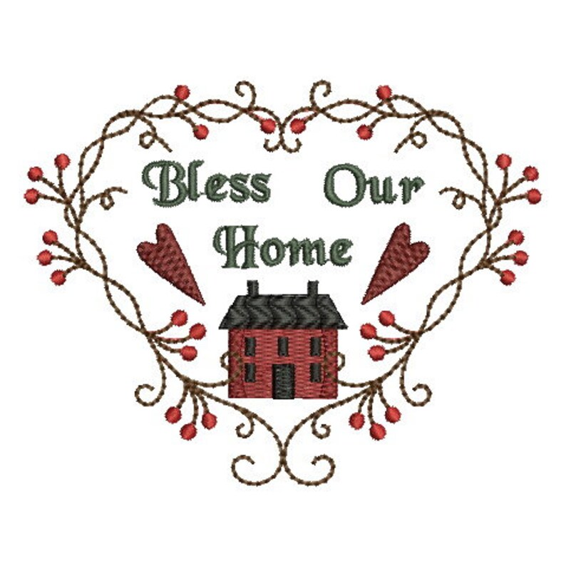 Country Home Primitive Machine Embroidery Designs Pack Instant - Etsy