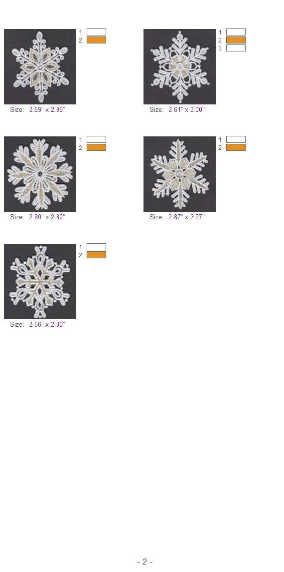 FSL Golden Snowflakes Free Standing Lace Machine Embroidery - Etsy