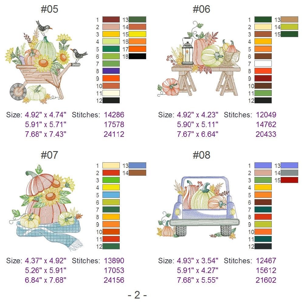 Autumn the Beautiful Machine Embroidery Designs Pack Instant Download ...