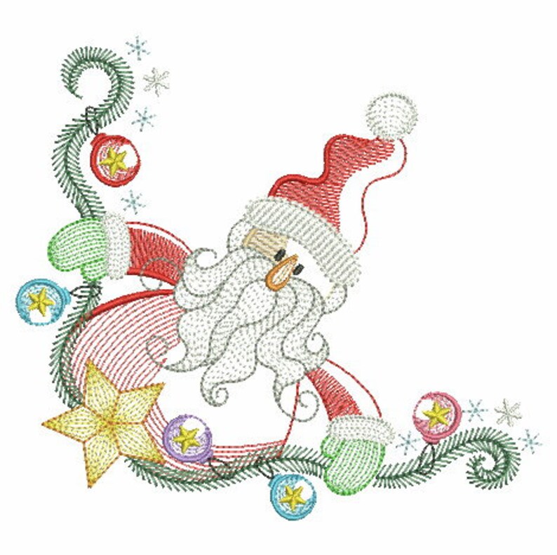 Cute Christmas Machine Embroidery Designs Pack Instant Download 5x5 6x6 ...
