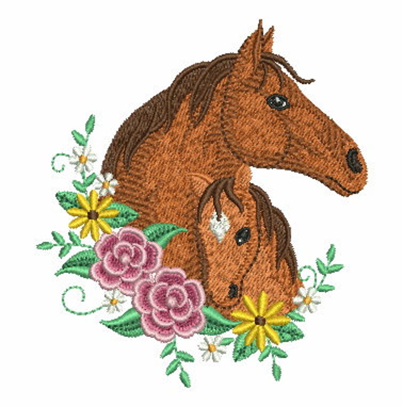 Horses Animals Machine Embroidery Designs Pack Instant - Etsy