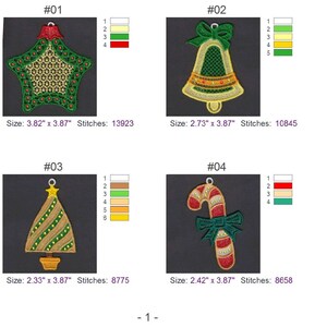 FSL Crystal Christmas Machine Embroidery Designs Instant Download 4x4 ...