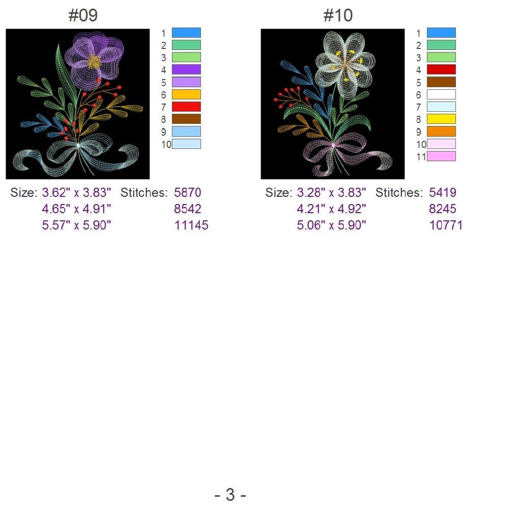 Blooming Garden Machine Embroidery Designs Instant Download 4x4 5x5 6x6 ...