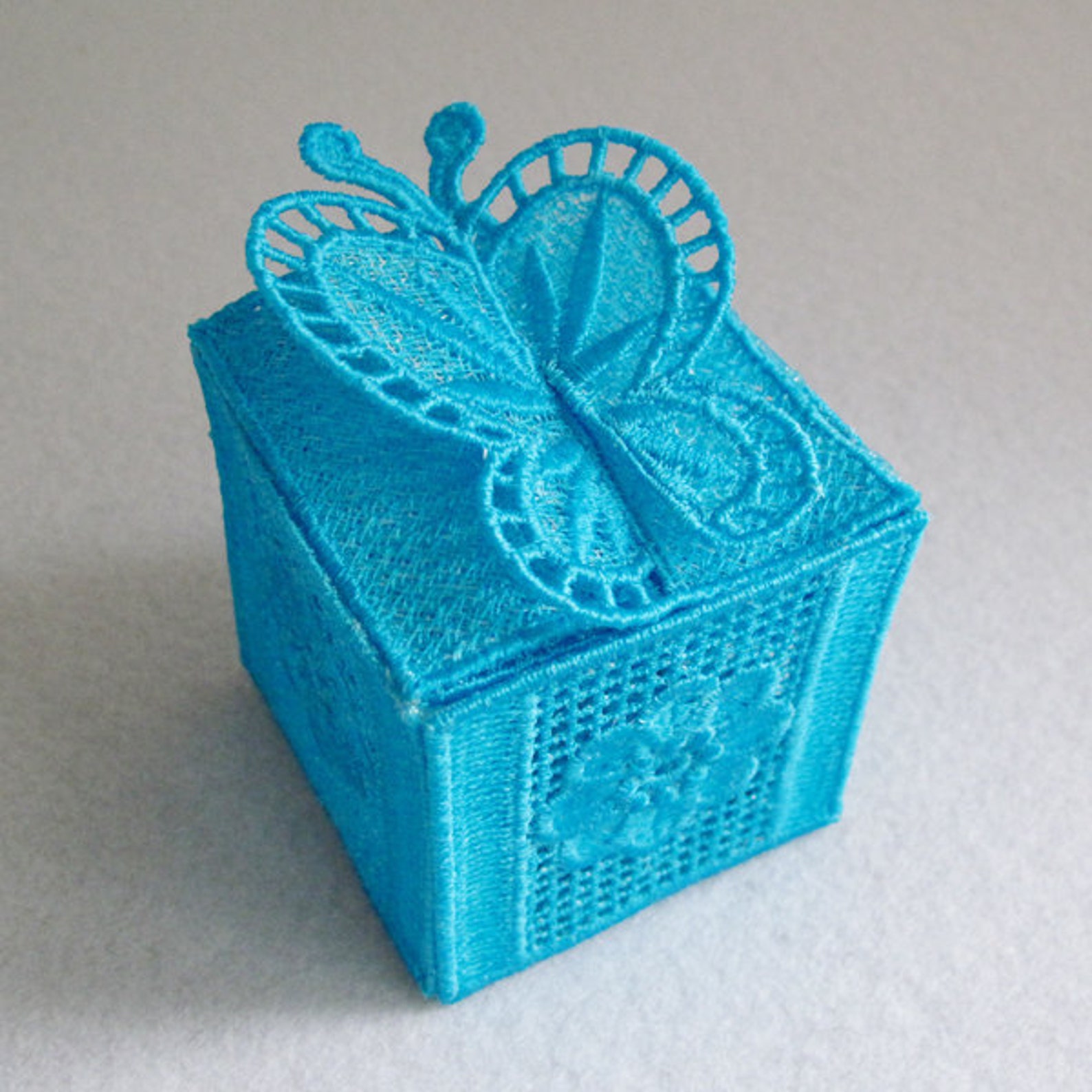 3D FSL Cross Gift Box Free Standing Lace Butterfly Flower Machine ...