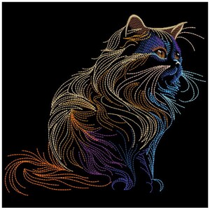 Classy Cats Machine Embroidery Designs Instant Download 6x6 7x7 8x8 ...