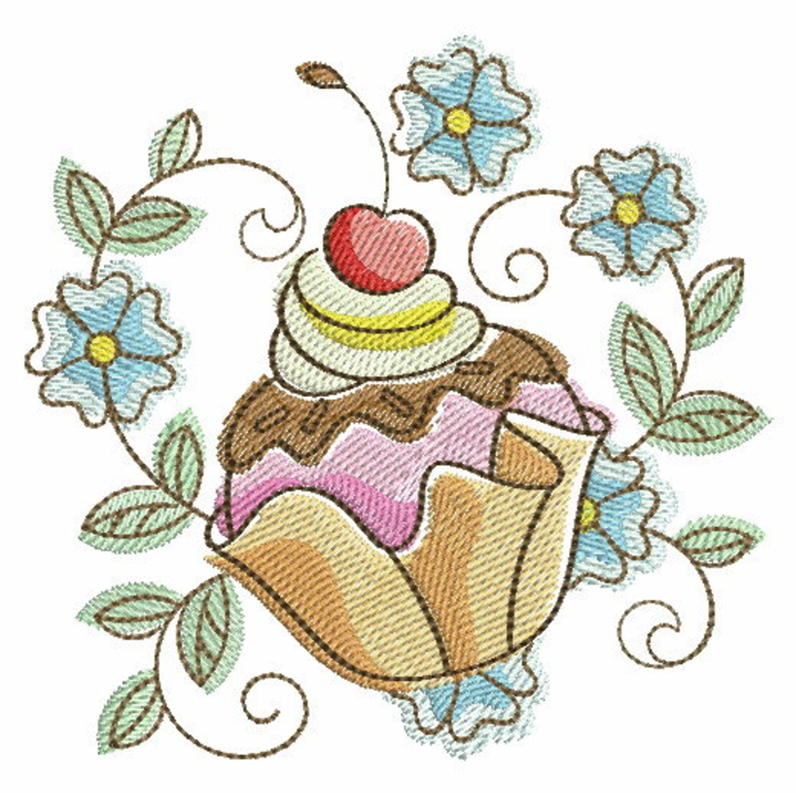 Cupcakes Embroidery Designs Instant Download 4x4 5x5 6x6 Hoop 10 ...