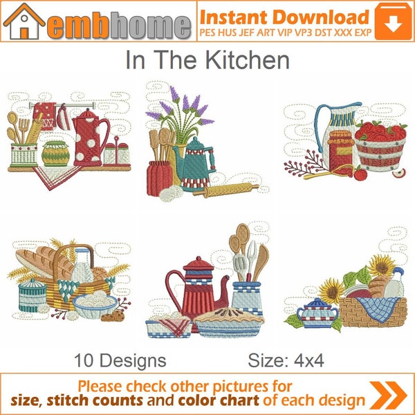 Machine Embroidery Designs Kitchen - Etsy