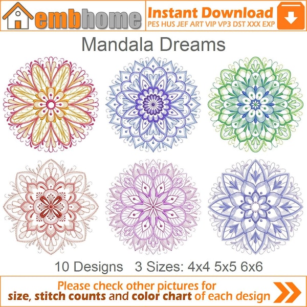 Mandala Embroidery - Etsy