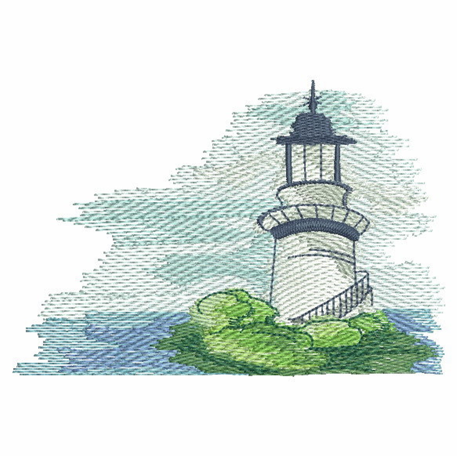 Watercolor Lighthouses Machine Embroidery Designs Instant - Etsy