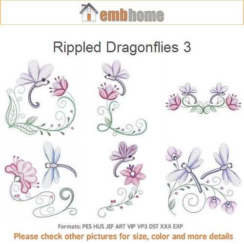 Rippled Hummingbirds Machine Embroidery Designs Instant - Etsy