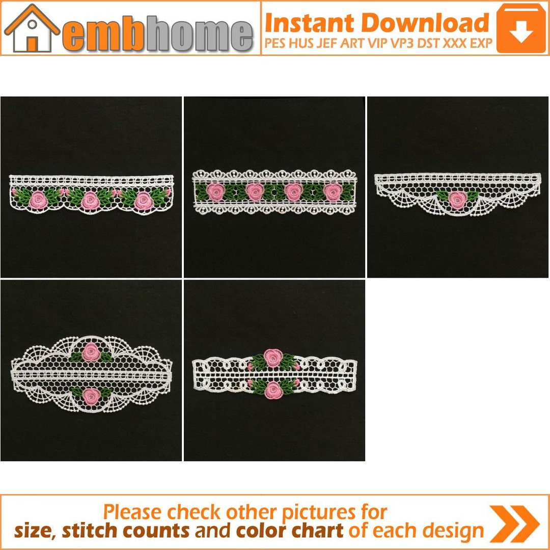 FSL Rose Borders Free Standing Lace Machine Embroidery Designs Instant ...