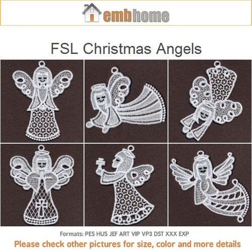 FSL Fancy Angels Free Standing Lace Machine Embroidery Designs - Etsy