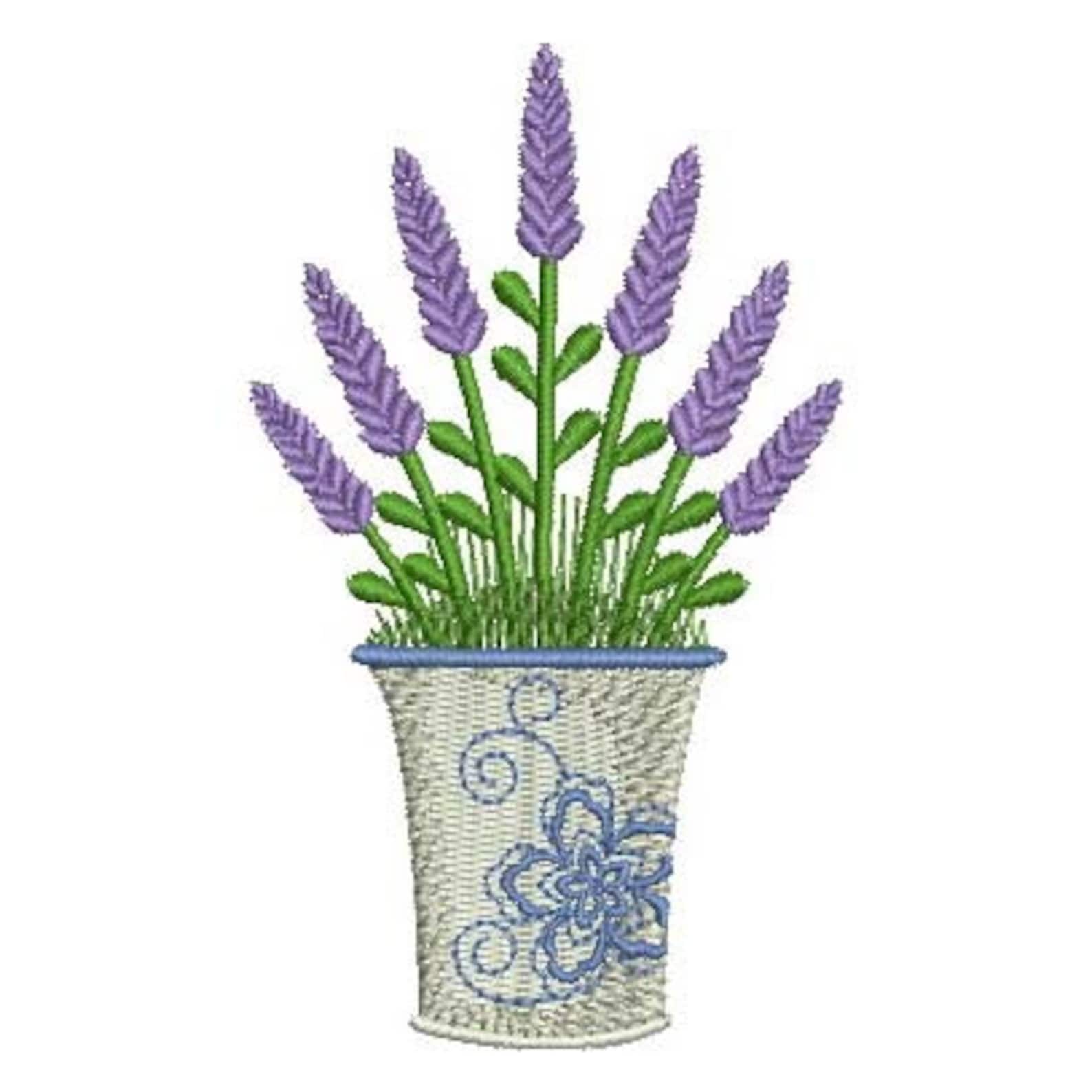 Lavender Flowers Machine Embroidery Designs Instant Download 4x4 Hoop ...