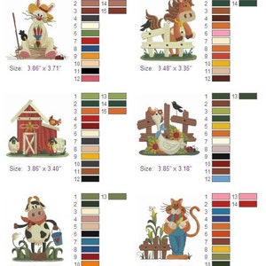On the Farm Machine Embroidery Designs Instant Download 4x4 Hoop 10 ...