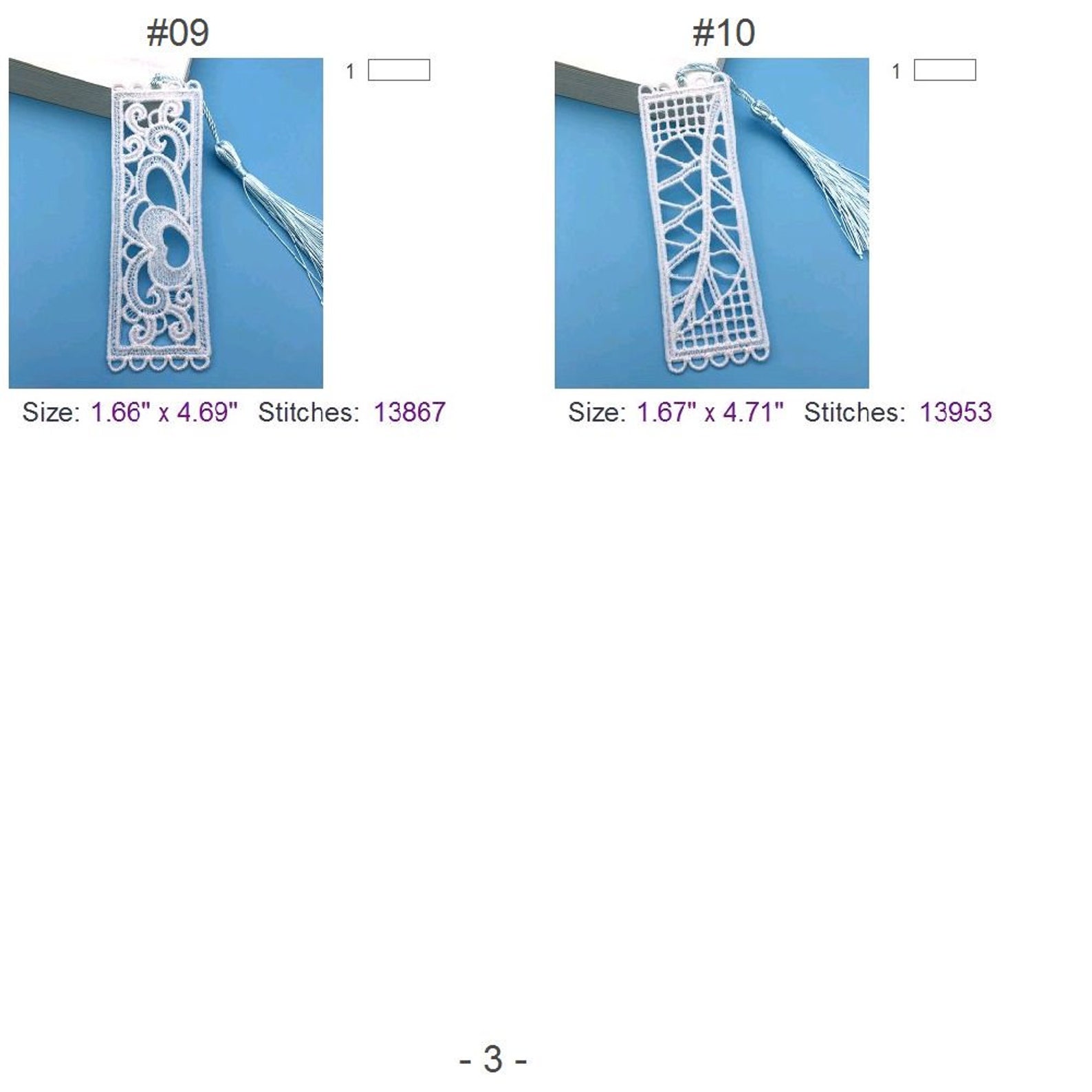 FSL Delicate Bookmarks Free Standing Lace Machine Embroidery Designs ...