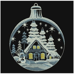 Winter Scenery Machine Embroidery Designs Pack Instant Download 5x5 6x6 ...