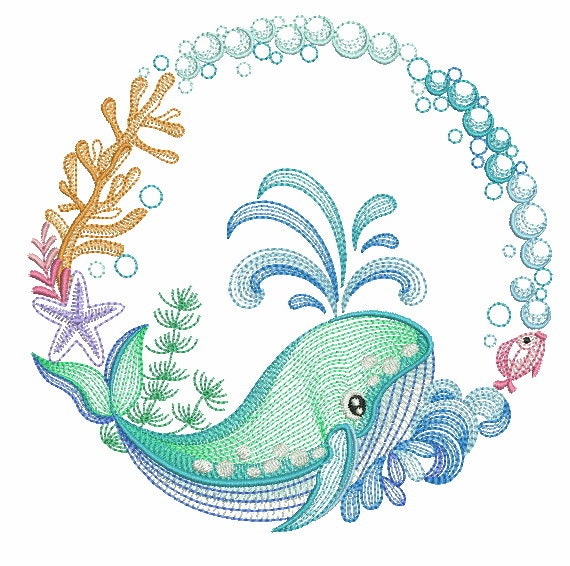 Under the Sea Machine Embroidery Designs Instant Download 5x5 6x6 8x8 ...
