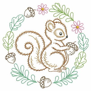 Vintage Woodland Animals Machine Embroidery Designs Instant Download ...