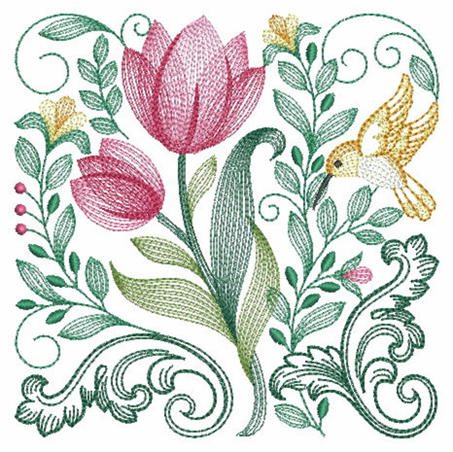 Baroque Blooms Machine Embroidery Designs Instant Download 4x4 5x5 6x6 ...