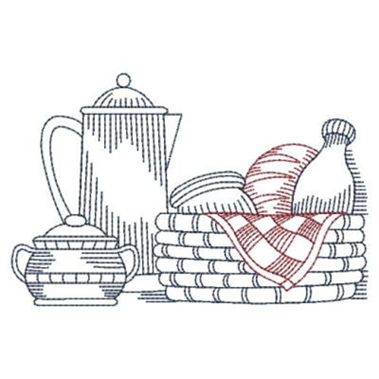 Vintage In My Kitchen Machine Embroidery Designs Pack Instant | Etsy