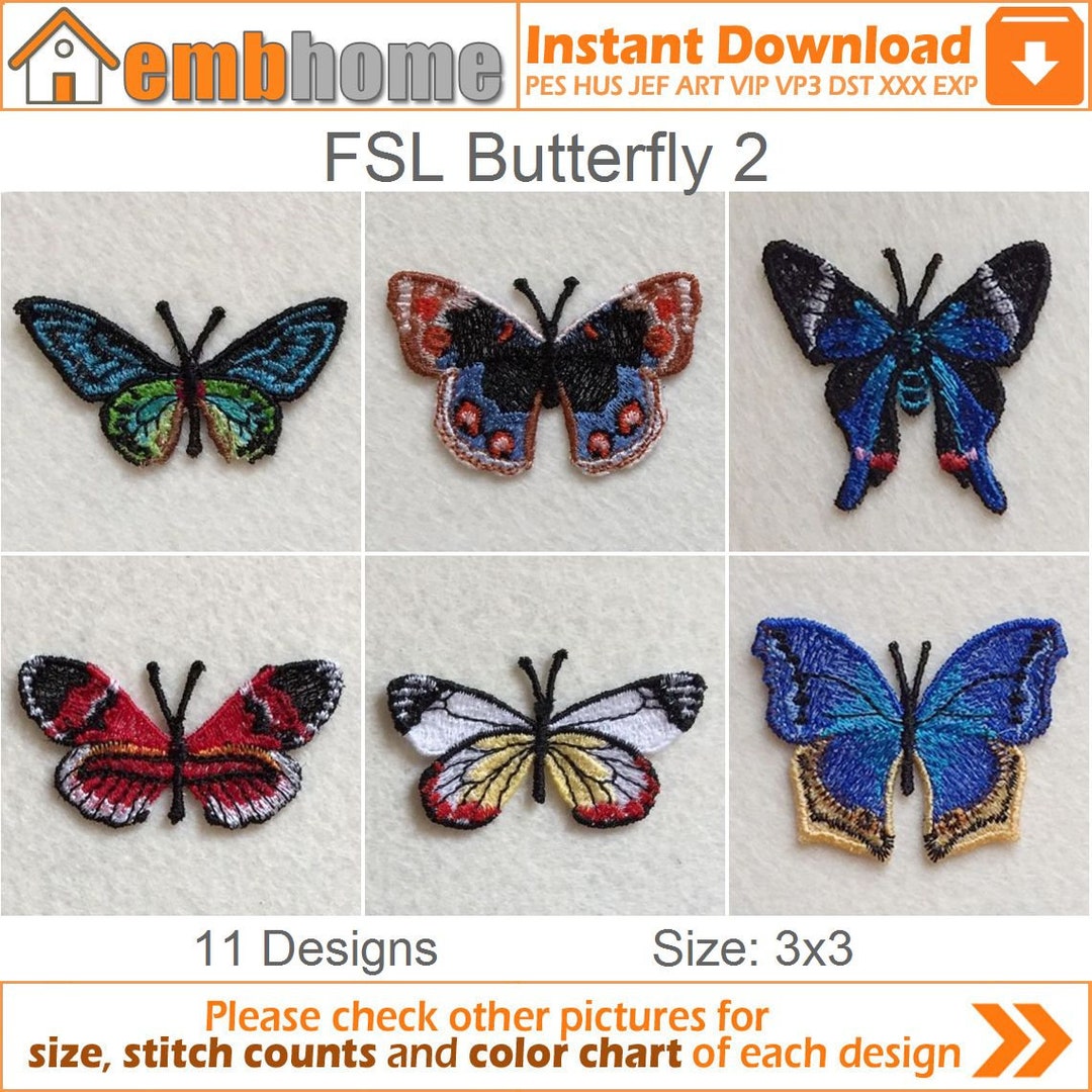 FSL Butterfly Free Standing Lace Machine Embroidery Designs Instant ...