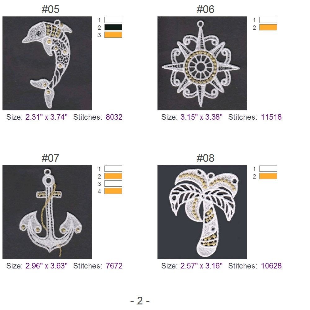 FSL Summer Fun Free Standing Lace Machine Embroidery Designs Instant ...