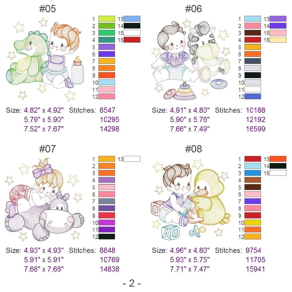 Rippled Baby Playtime Machine Embroidery Designs Pack Instant - Etsy