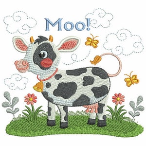 Cute Farm Animals Machine Embroidery Designs Pack Instant Download 4x4 ...