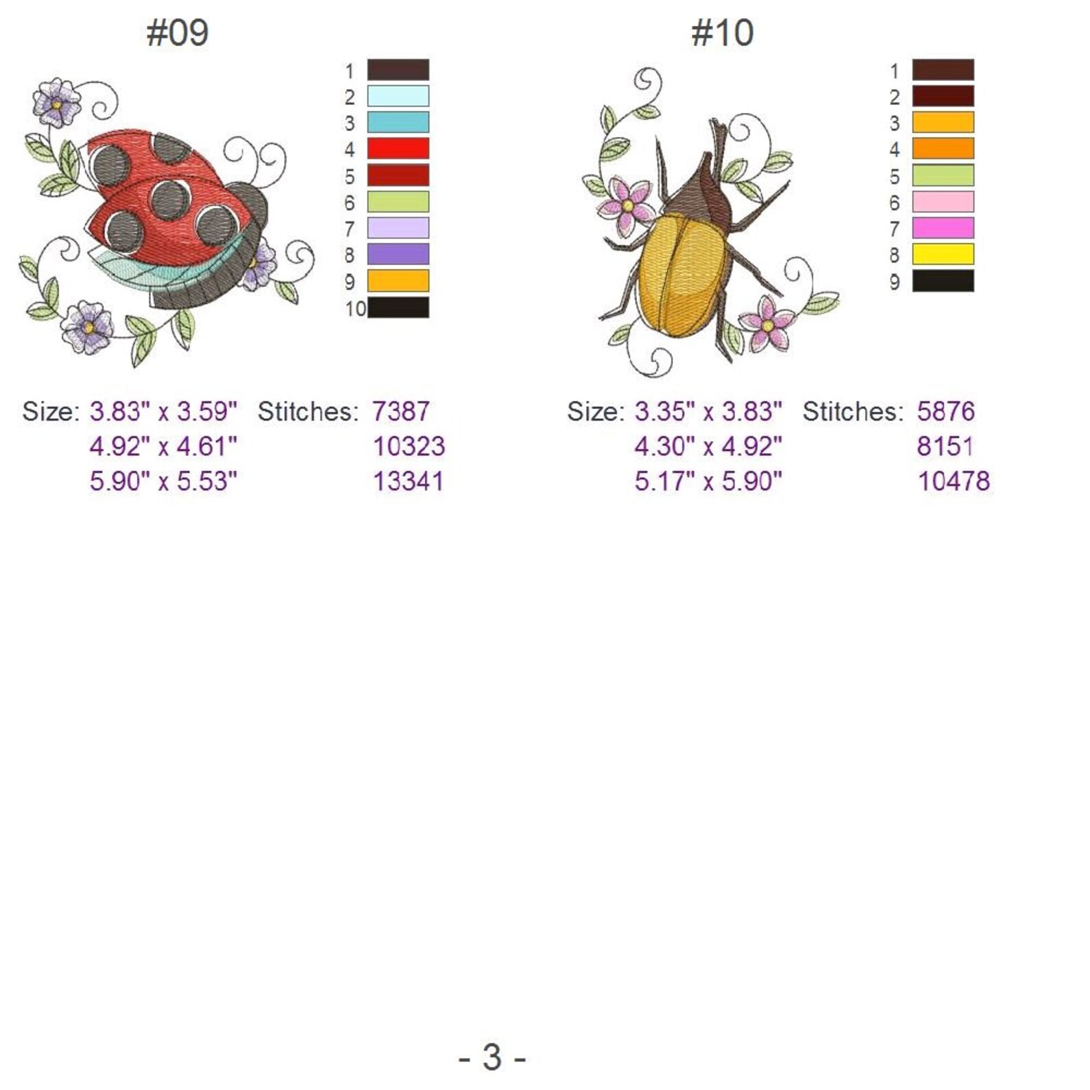 Spring Bugs Machine Embroidery Designs Instant Download 4x4 5x5 6x6 ...