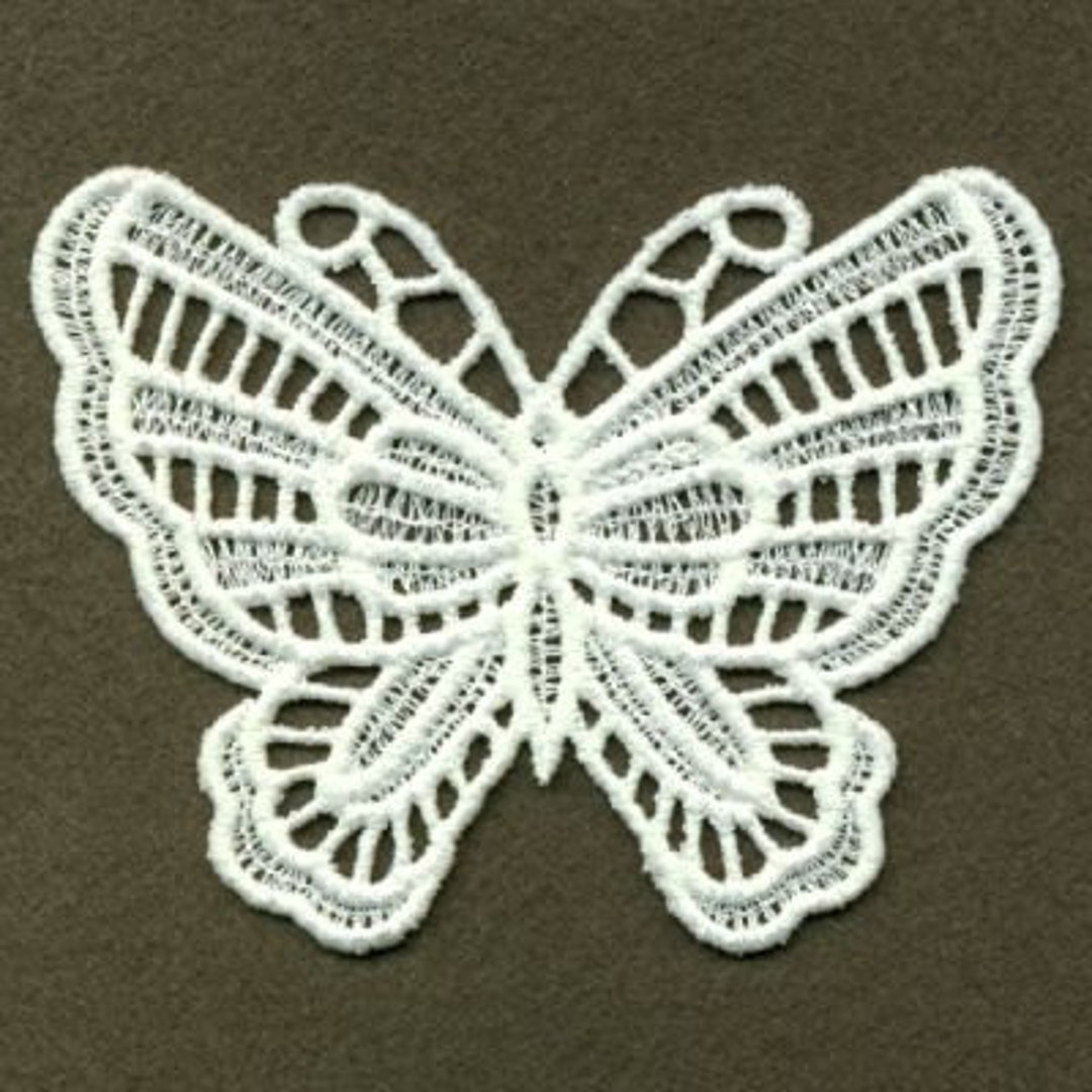 FSL Butterfly Machine Embroidery Design Free Standing Lace White ...