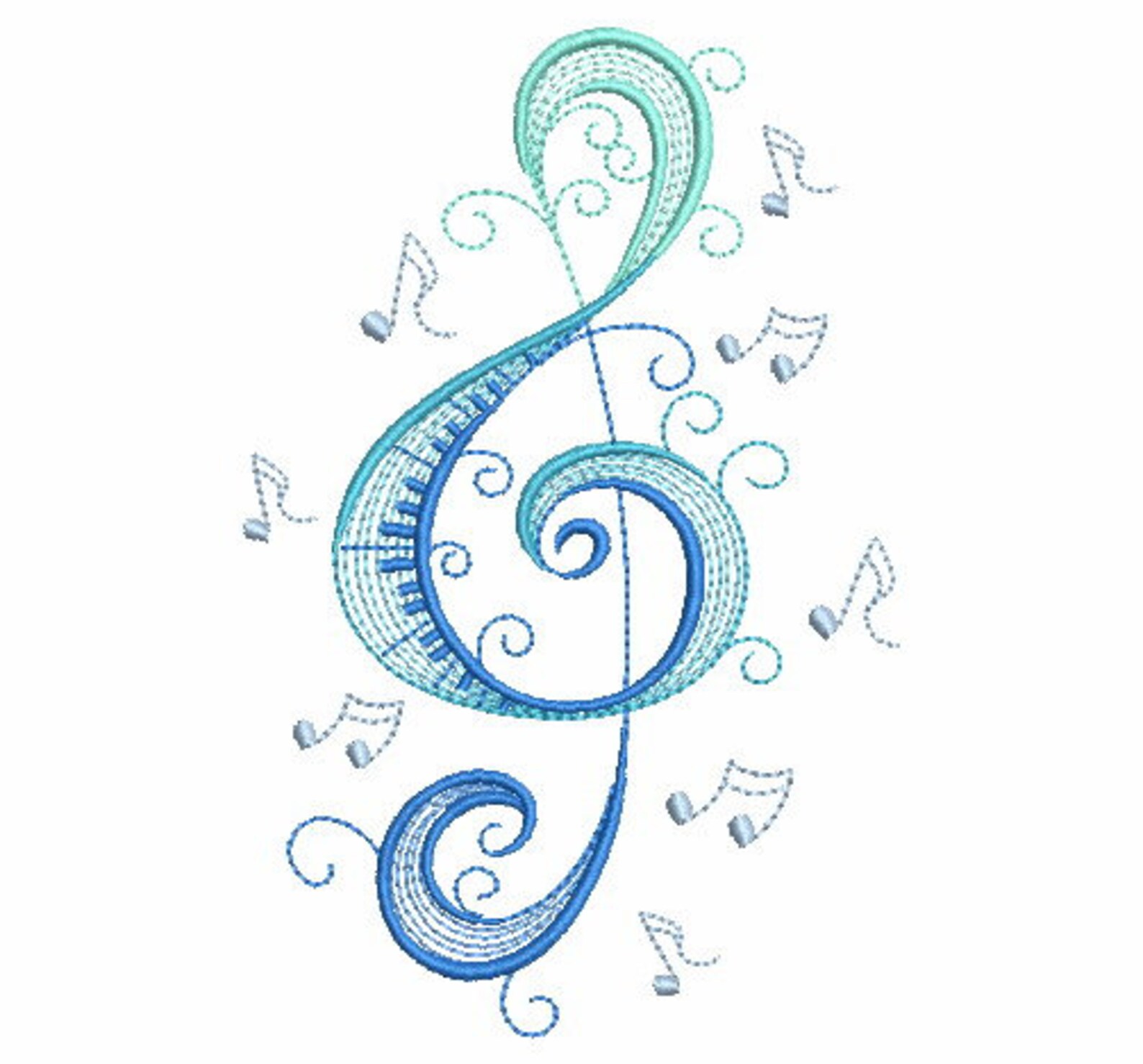 Musical Dreams Machine Embroidery Designs Pack Instant Download 4x4 5x5 ...