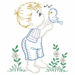 Vintage Child Machine Embroidery Designs Pack Instant Download 4x4 5x5 ...