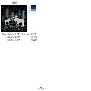 Winter Woodland Scene Machine Embroidery Designs Instant Download 4x4 ...