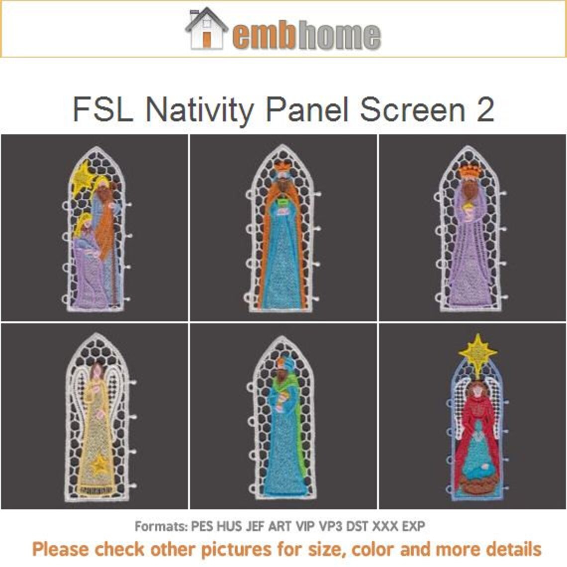 FSL Nativity Panel Screen Free Standing Lace Machine - Etsy