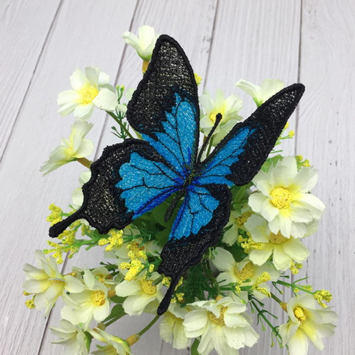 FSL Realistic Butterfly Free Standing Lace Ornaments Machine - Etsy