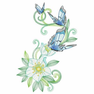 Fluttering Fancy Machine Embroidery Designs Pack Instant Download 5x5 ...
