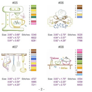 Vintage Kitchen Machine Embroidery Designs Instant Download 4x4 5x5 6x6 ...