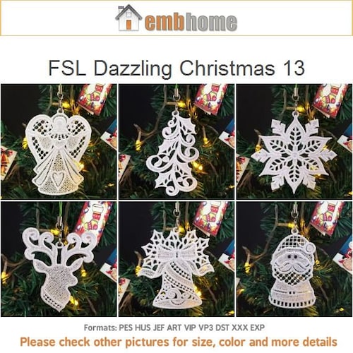 FSL Mini Christmas Ornament Free Standing Lace Machine - Etsy