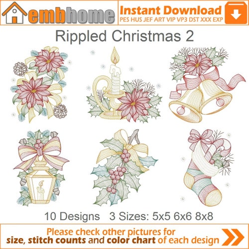 Christmas Trees Machine Embroidery Designs Instant Download - Etsy