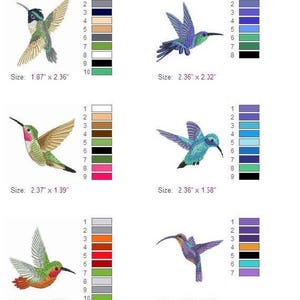 Hummingbirds Machine Embroidery Designs Pack Instant Download - Etsy