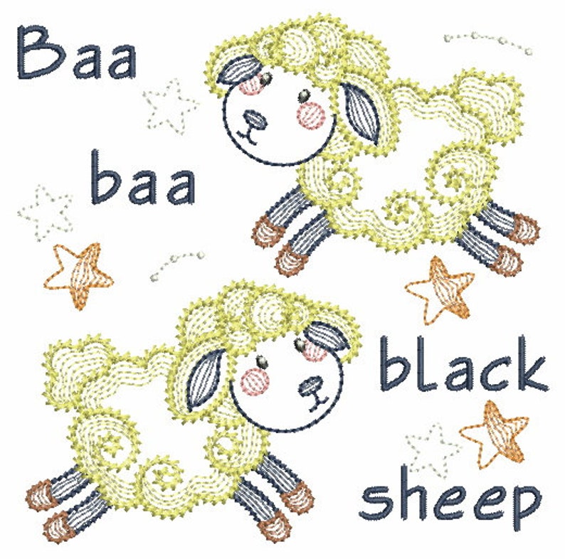 Nursery Rhymes Machine Embroidery Designs Pack Instant Download 4x4 5x5 ...