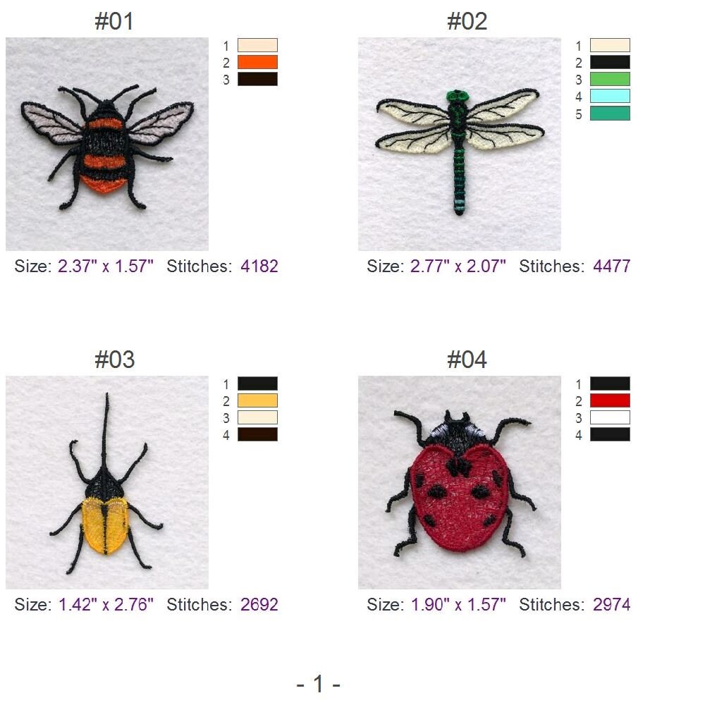 FSL Insects Free Standing Lace Bugs Machine Embroidery Designs Instant ...