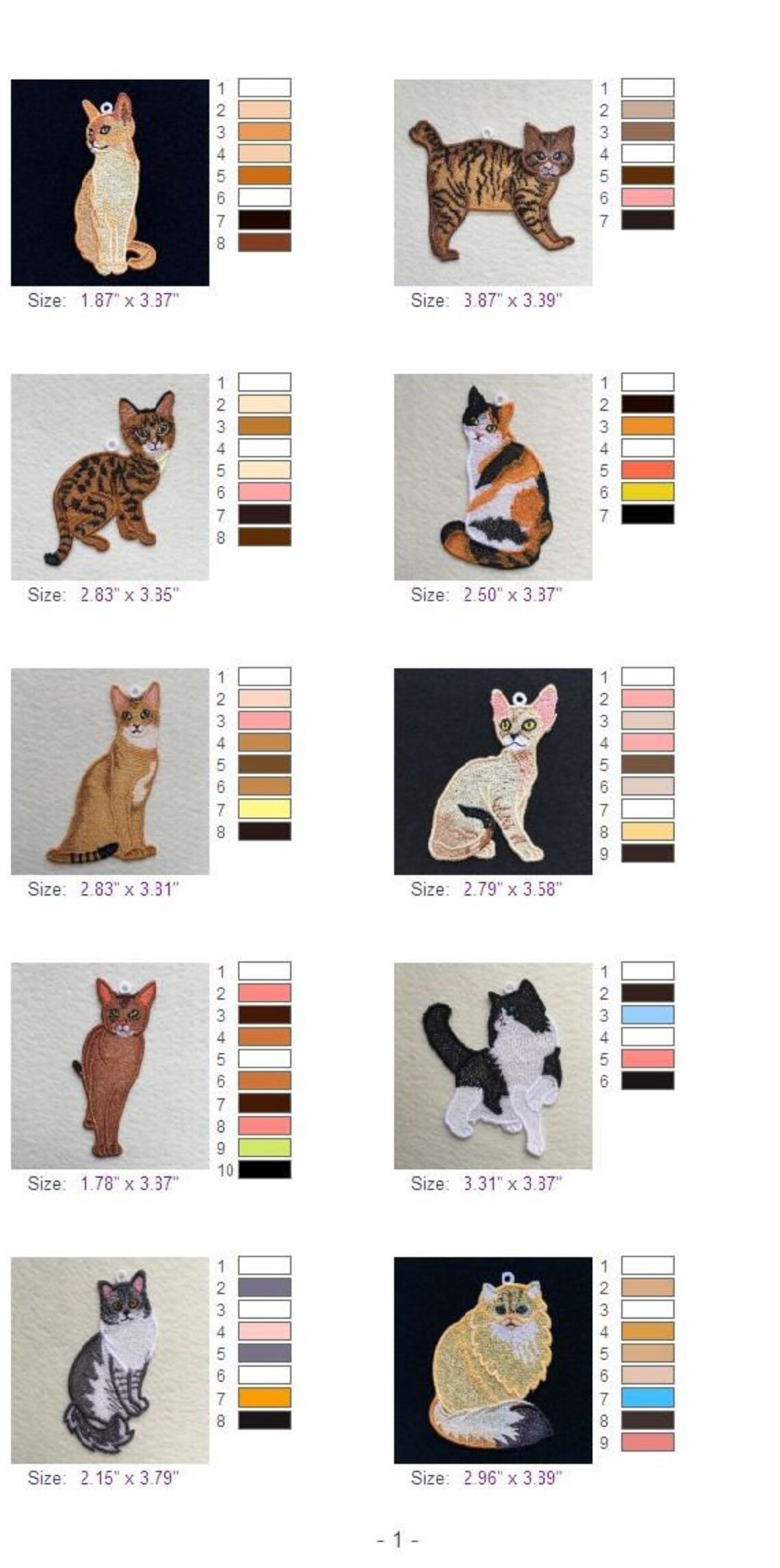 FSL Realistic Cat Free Standing Lace Machine Embroidery - Etsy