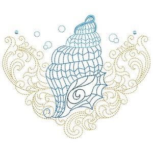 Vintage Seashells Machine Embroidery Designs Instant Download 5x5 6x6 ...