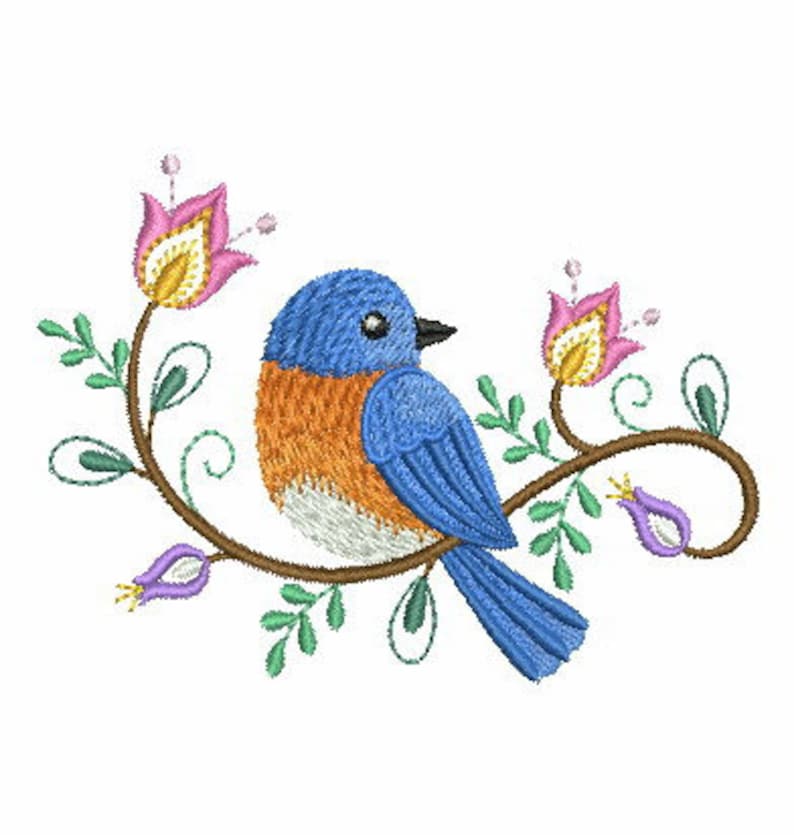 Decorative Birds Machine Embroidery Designs Pack Instant - Etsy