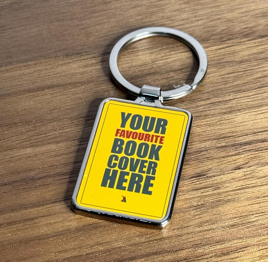 Personalised Book Cover Keyring With Engraved Message — a Unique Gift ...