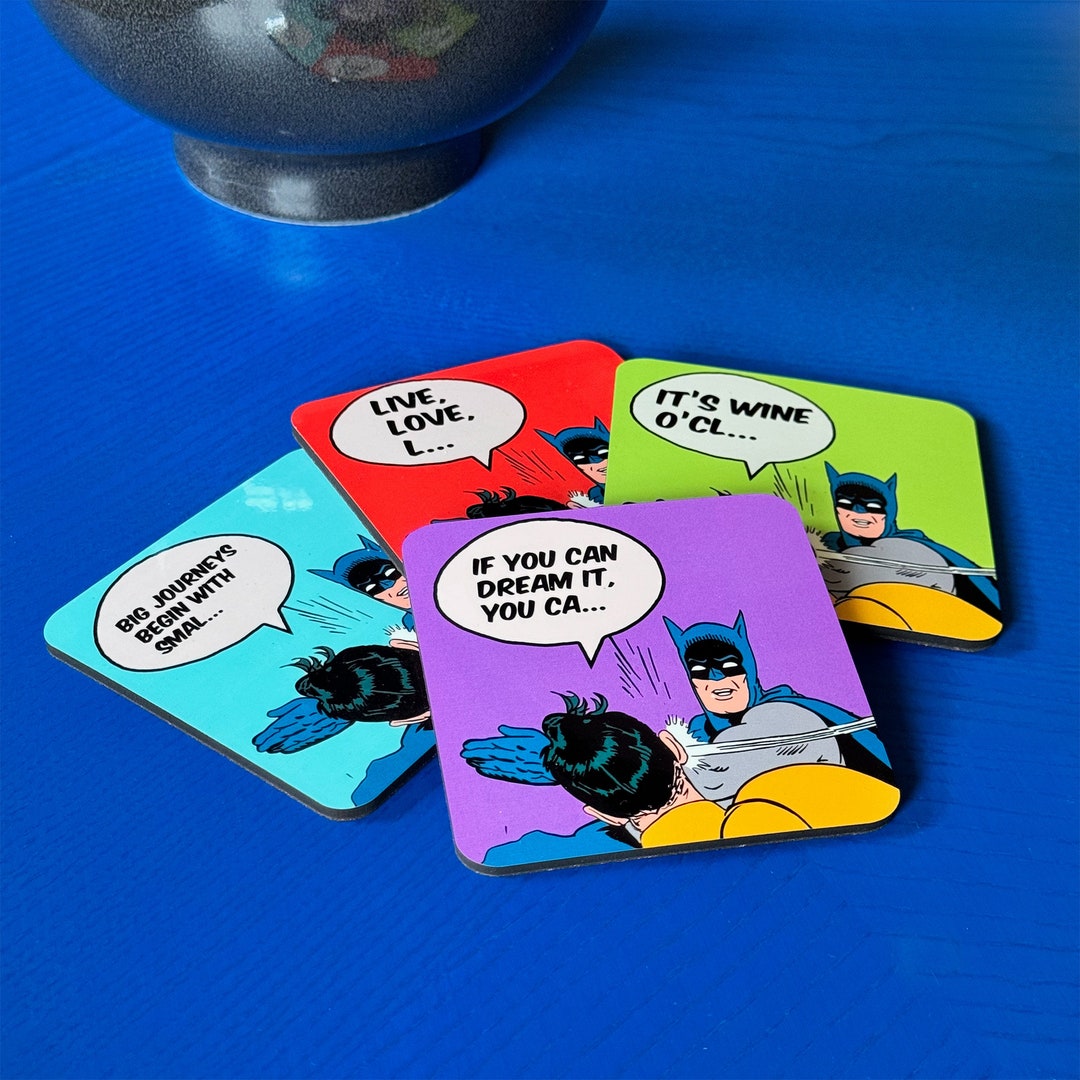 Comic Book 'slap Meme' Anti-motivational Coasters for Non-conformists ...